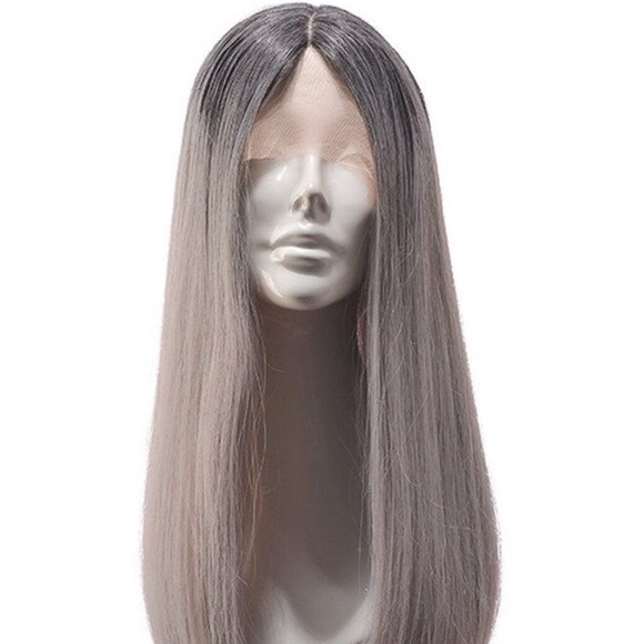 Accessories | Mari Lee 24 Grey Lace Front Wig Nwt | Poshmark